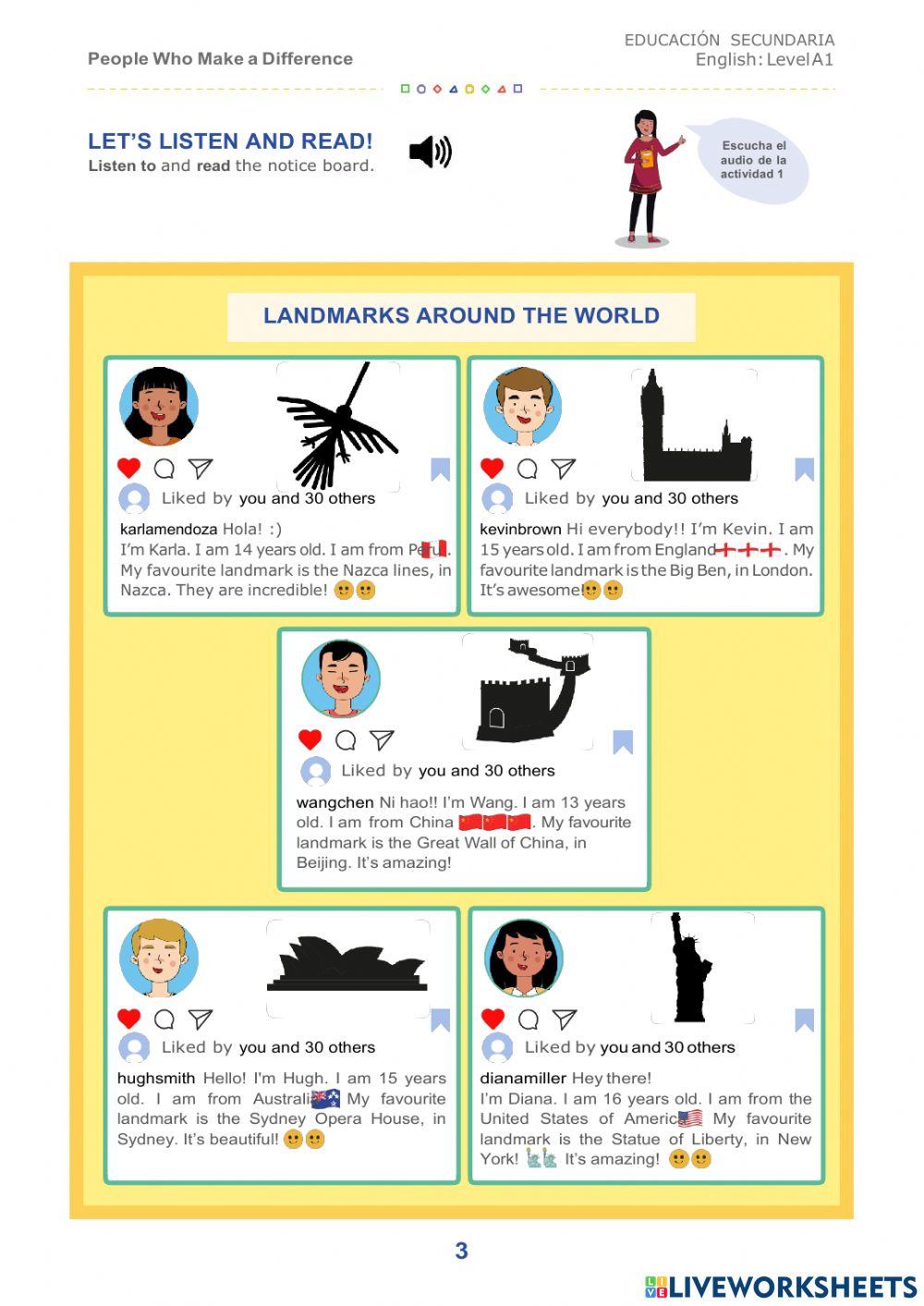 People Who Make a Difference | Live Worksheets