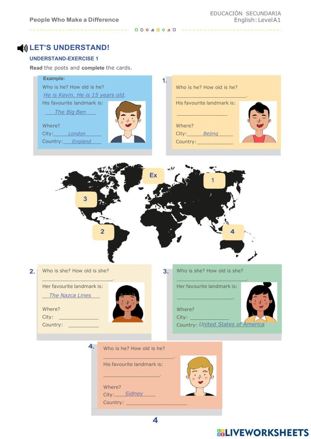 People Who Make a Difference | Live Worksheets