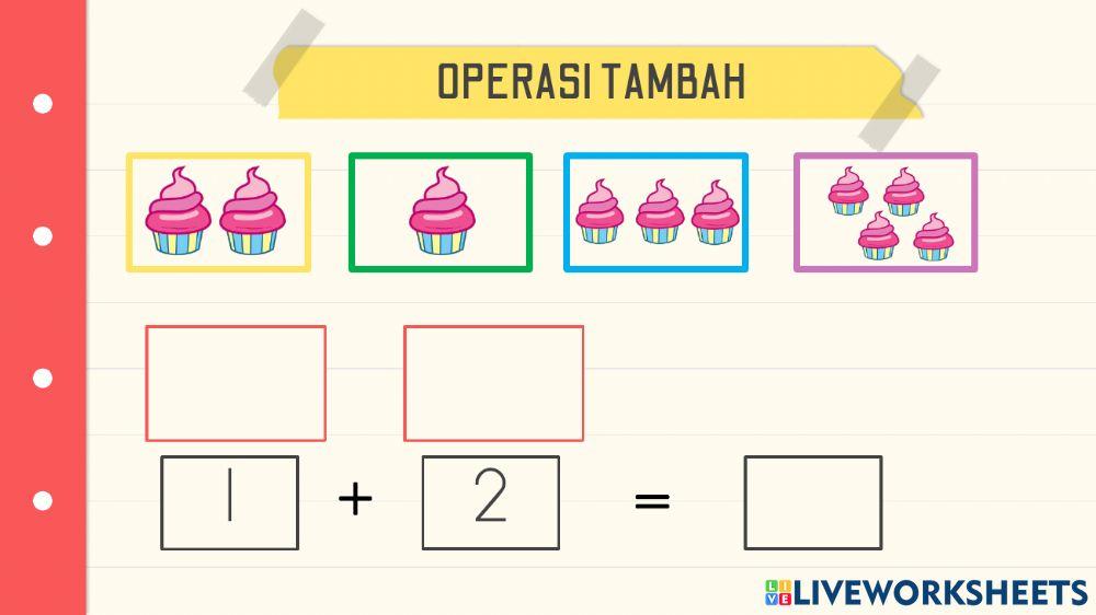 Konsep tambah interactive worksheet | Live Worksheets
