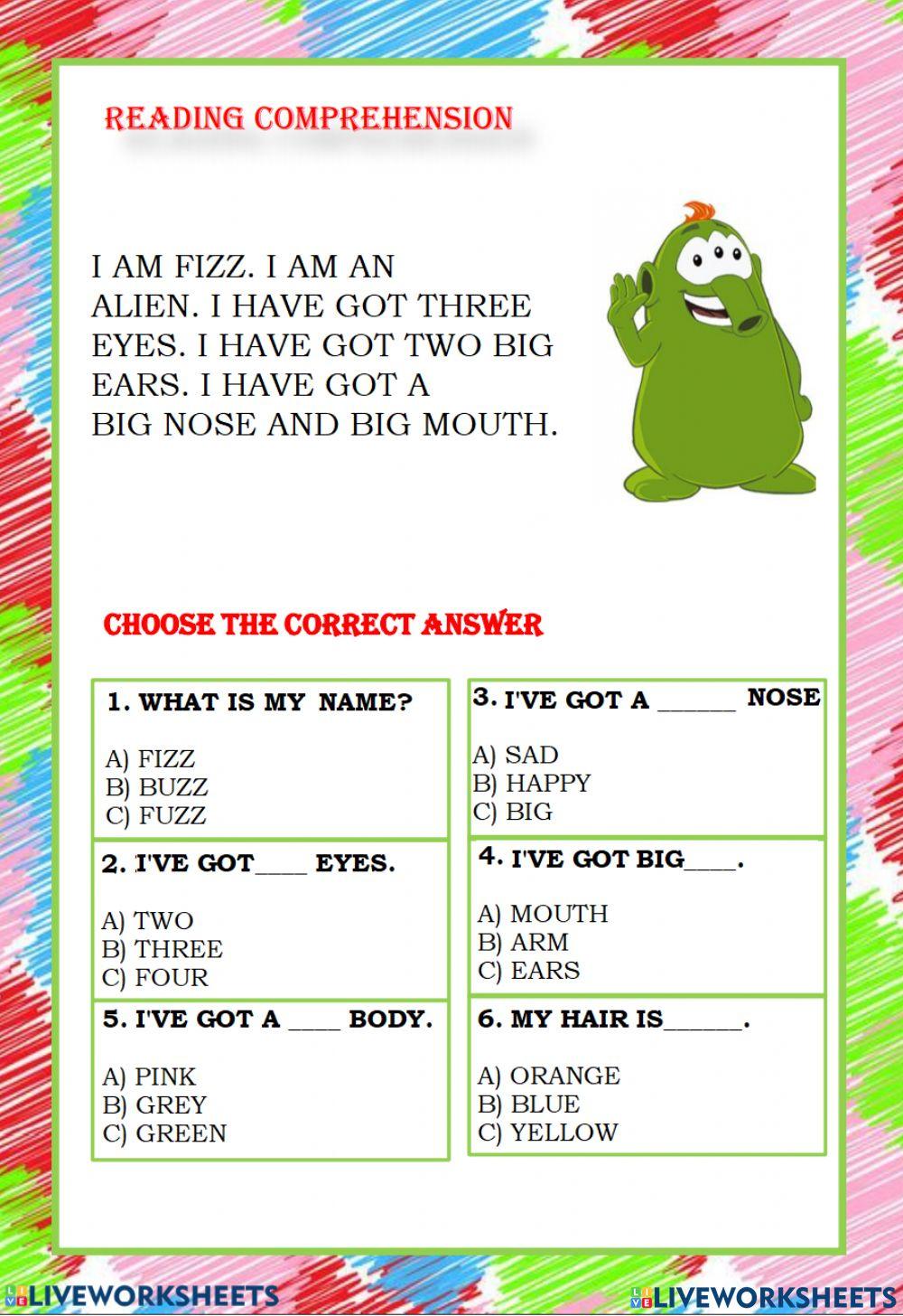 alien reading comprehension