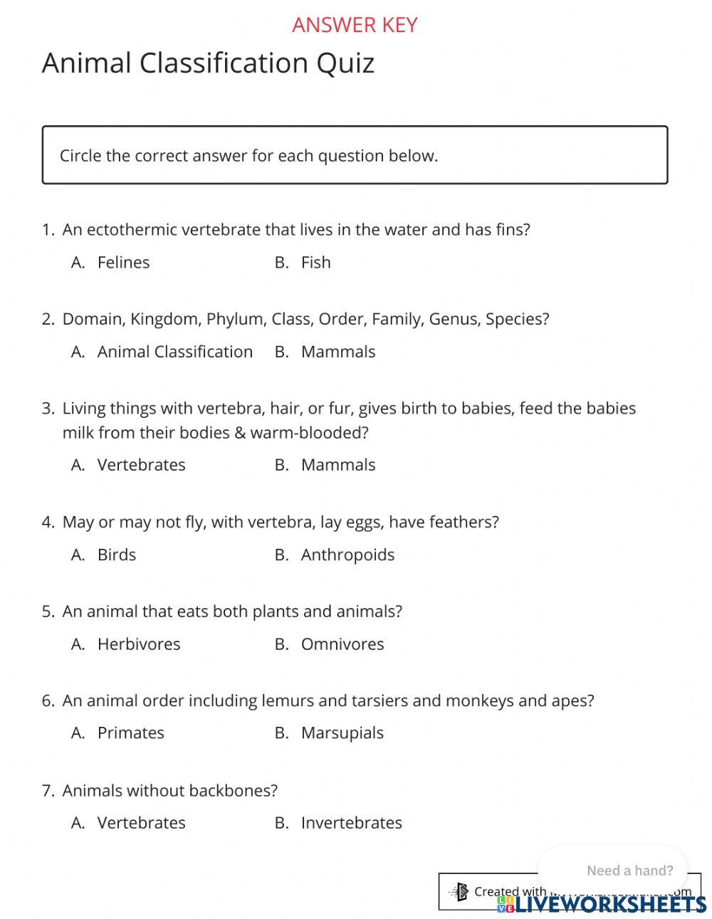 1110740 Animal Classification Quiz Brieanna McClose 1110740-animal-classification-quiz-brieanna-mcclose