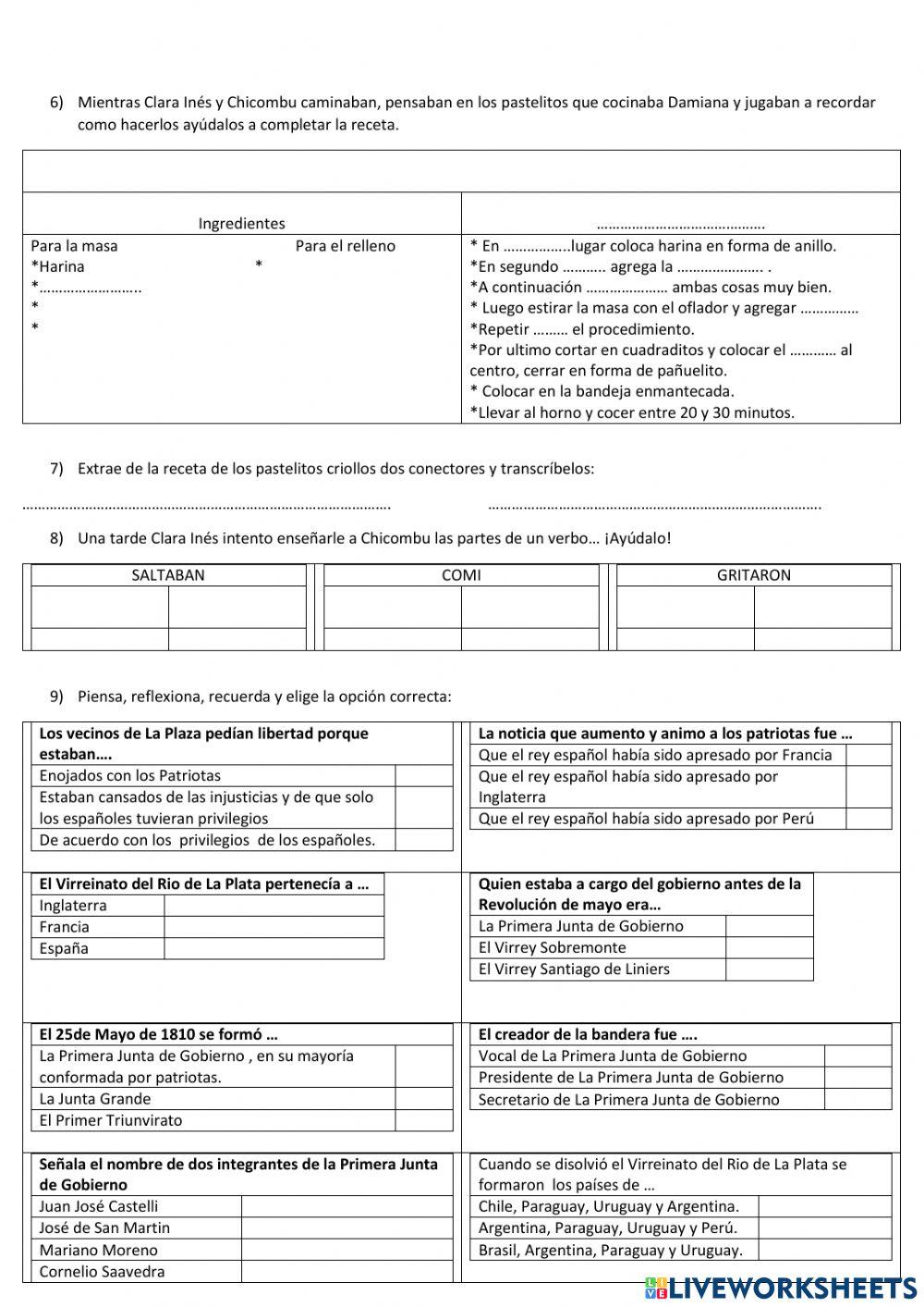 Evaluacion Prim… | Free Interactive Worksheets | 3117623
