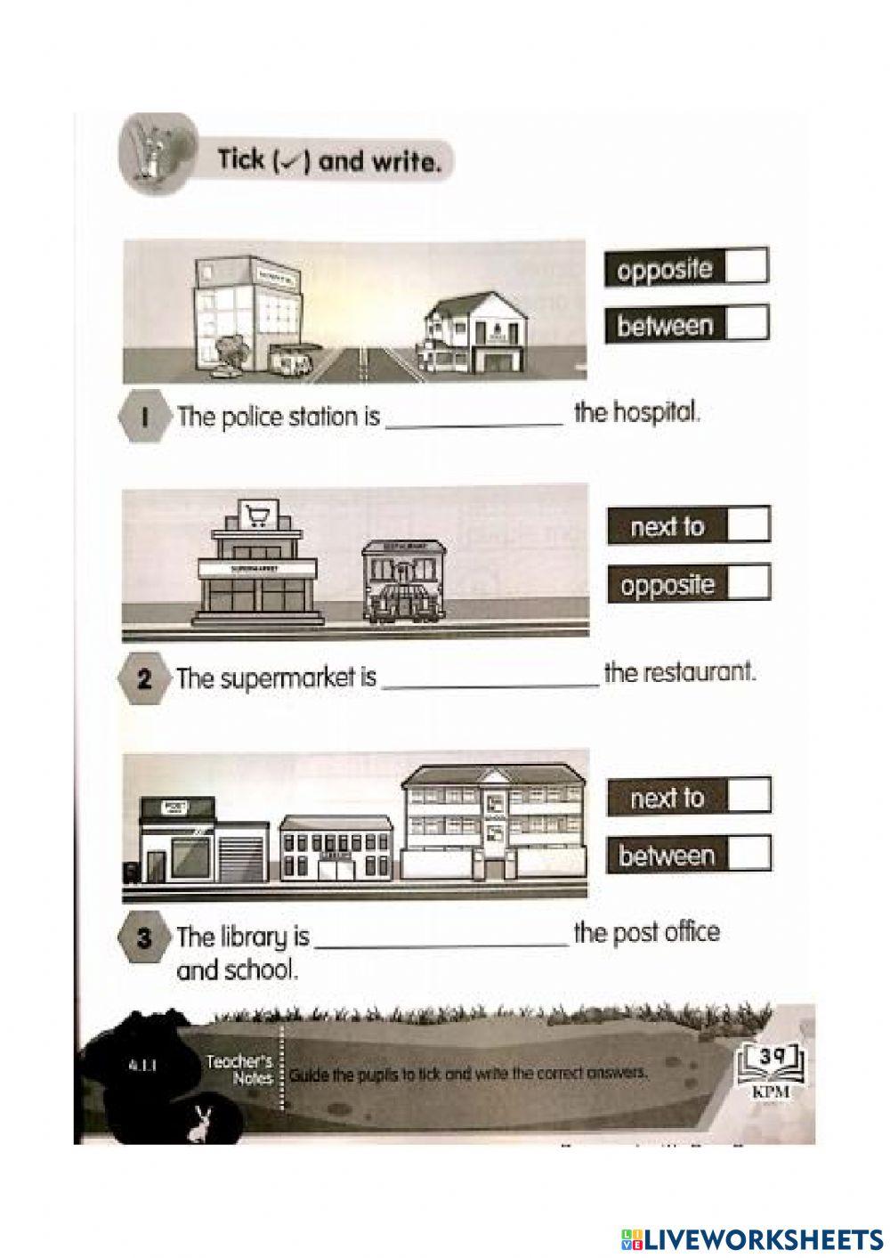 Places in Town (learning disabilities) interactive worksheet | Live ...