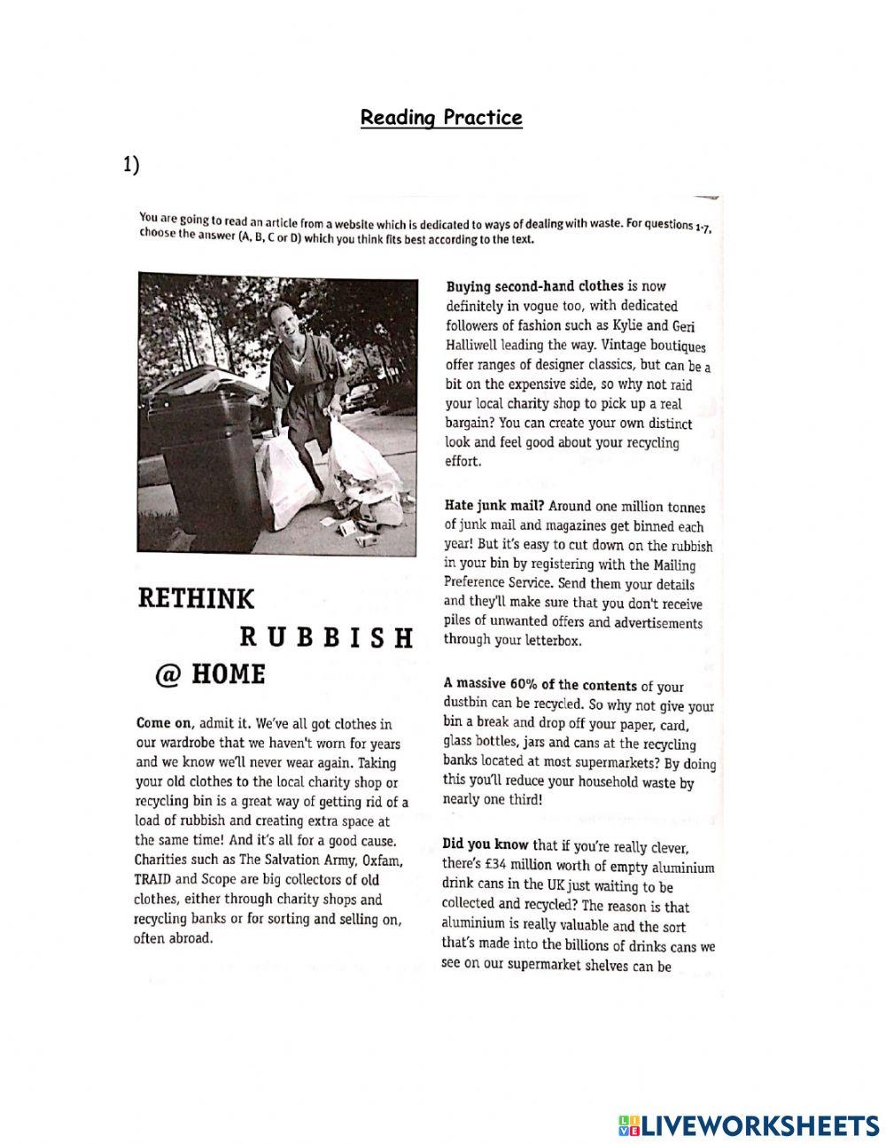 READING PRACTICE 23-6 6643434 | maralmi | LiveWorksheets