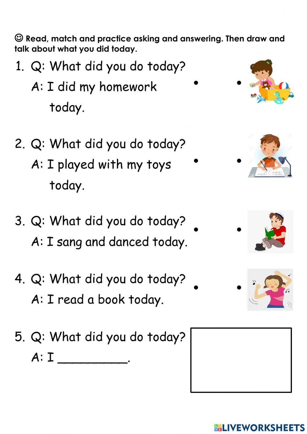What did you do… | Free Interactive Worksheets | 1112264