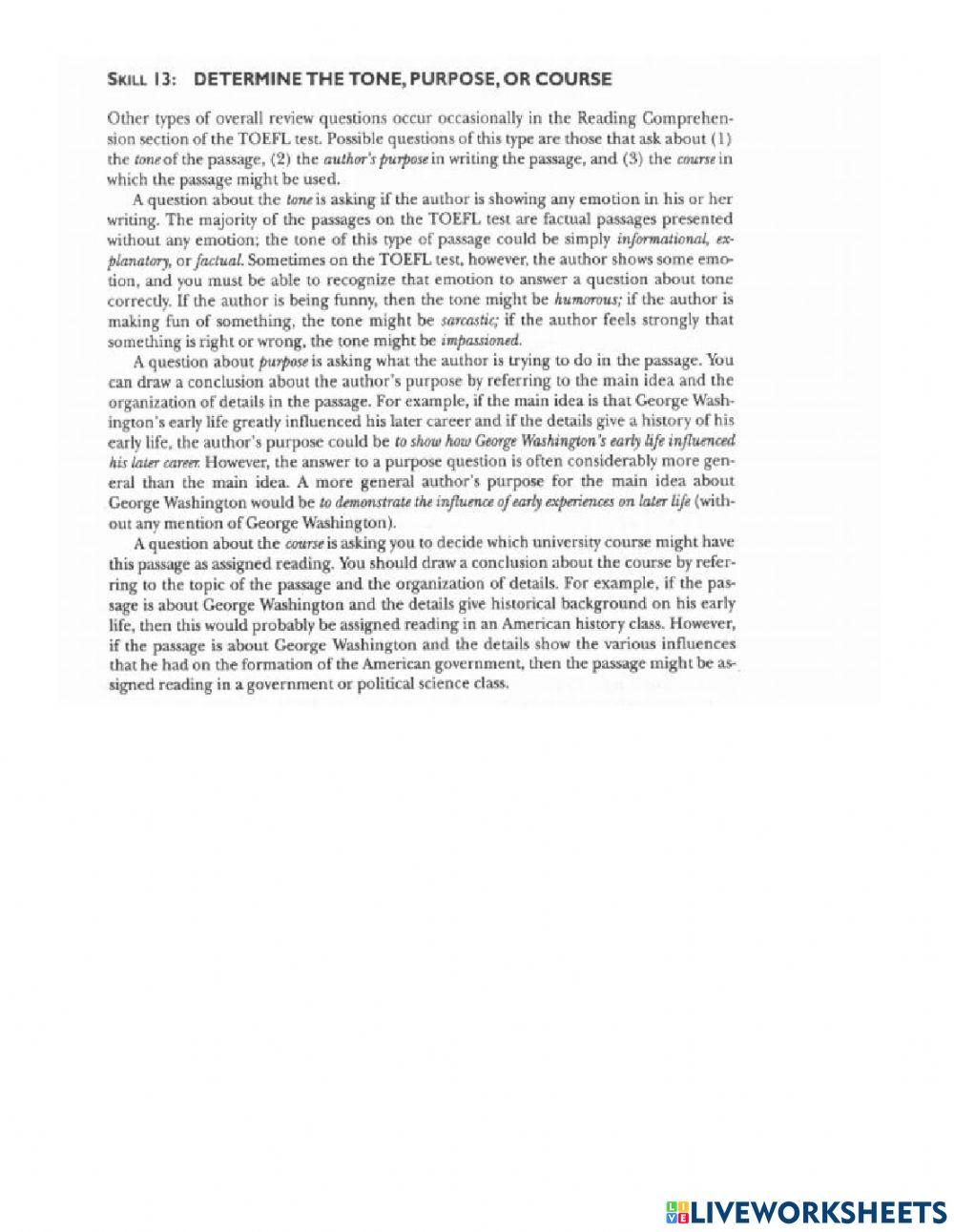 Tone, purpose and course-toefl 1112476 | Esmeralda