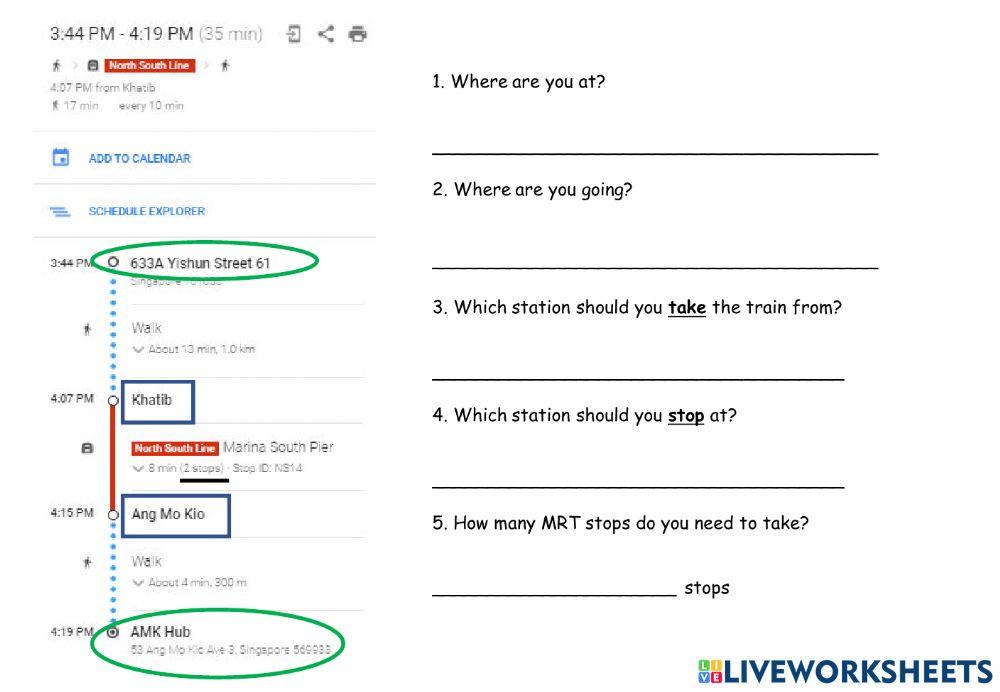 Counting Stops worksheet | Live Worksheets