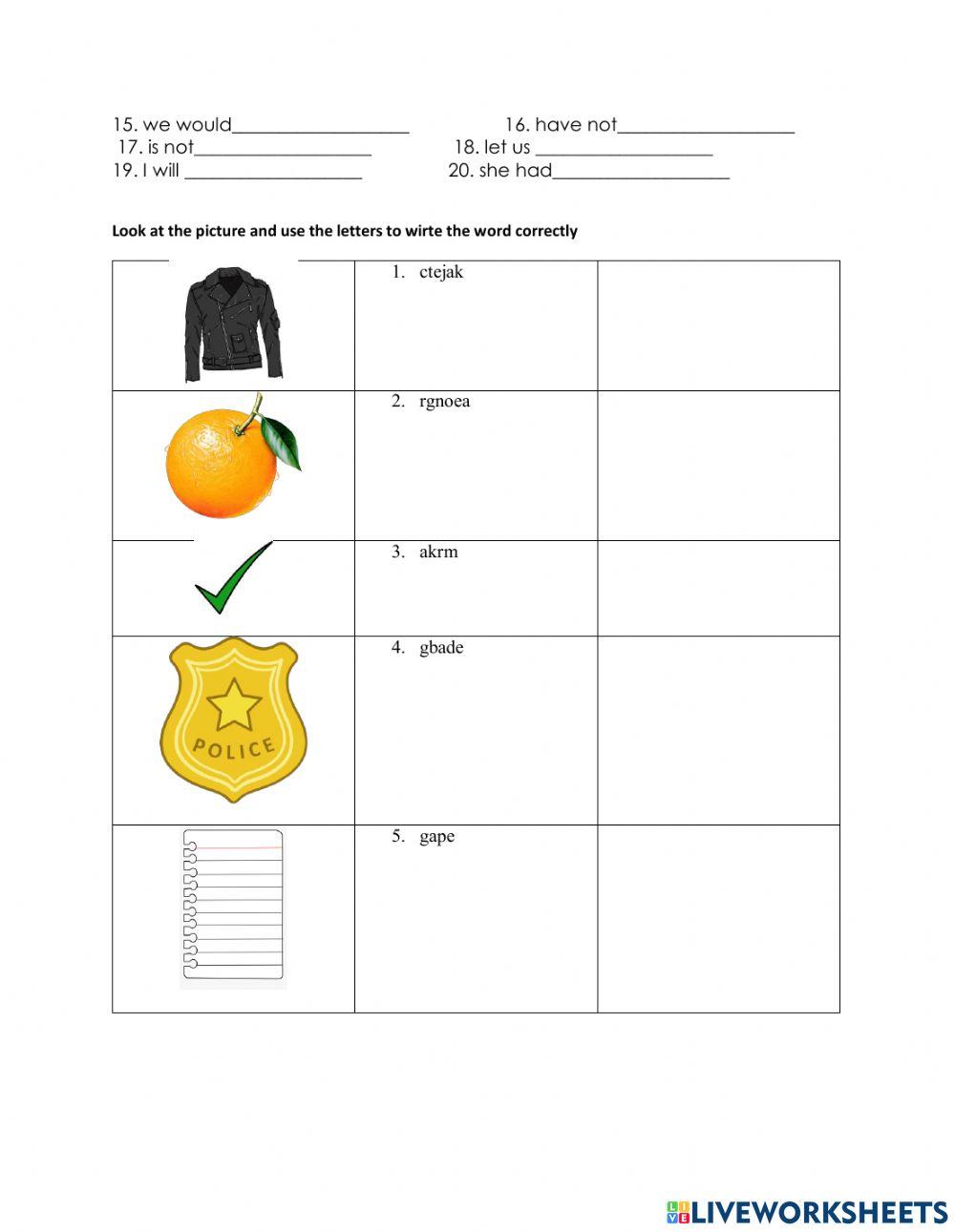 Spelling evaluation u5 piii worksheet | Live Worksheets Spelling evaluation u5 piii worksheet | Live Worksheets