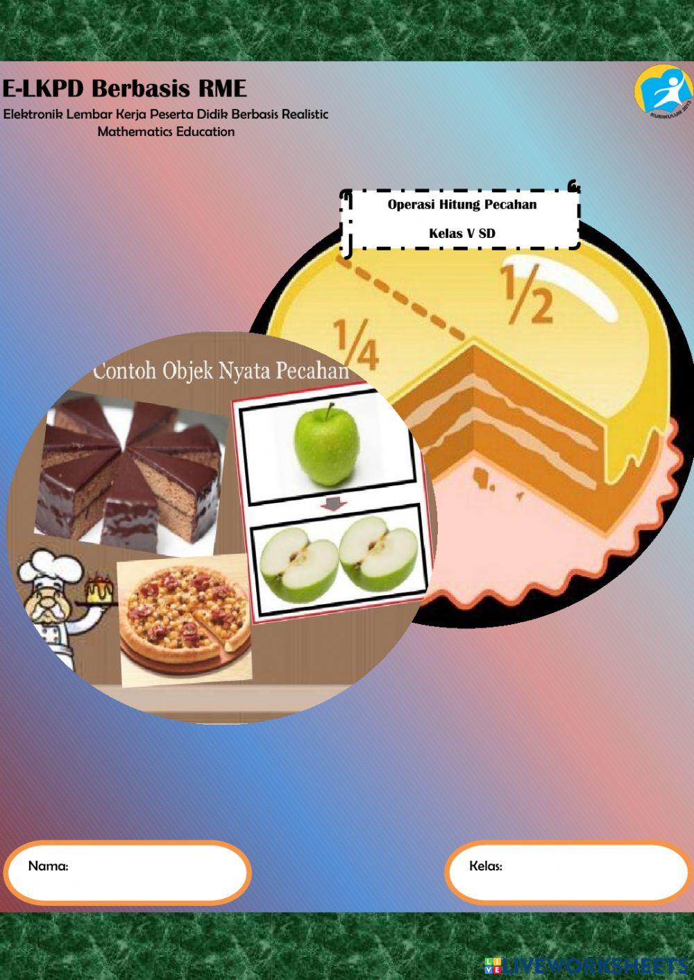 Operasi Hitung Pecahan interactive activity | Live Worksheets