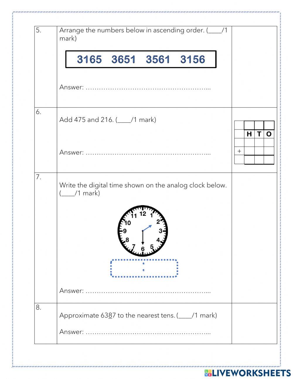 Mathematics P1 … | Free Interactive Worksheets | 1113444