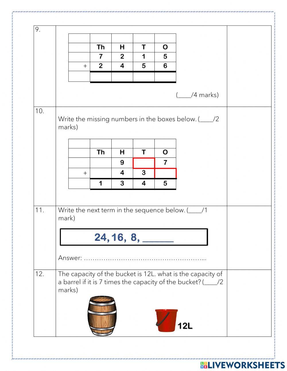 Mathematics P1 … | Free Interactive Worksheets | 1113444