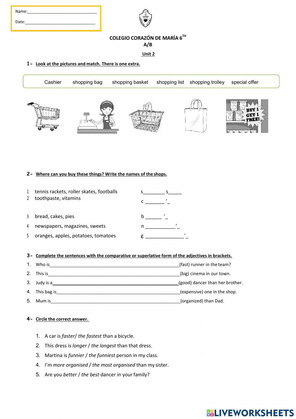 1113509 | Unit 2 Test - 6th grade | Macarena Gomez
