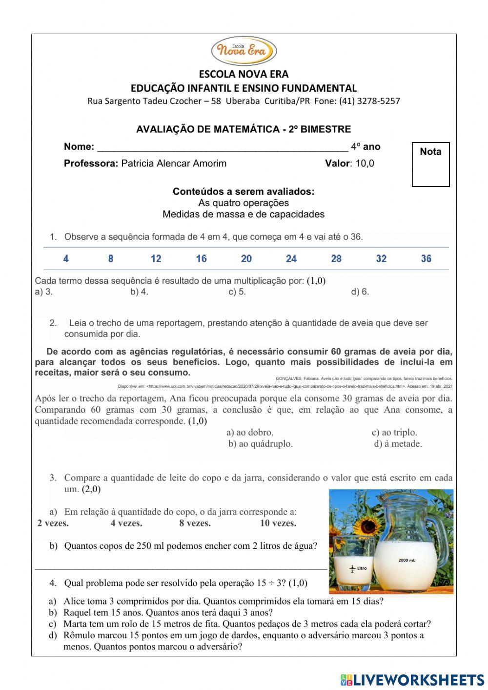 Mat online pdf exercise | Live Worksheets