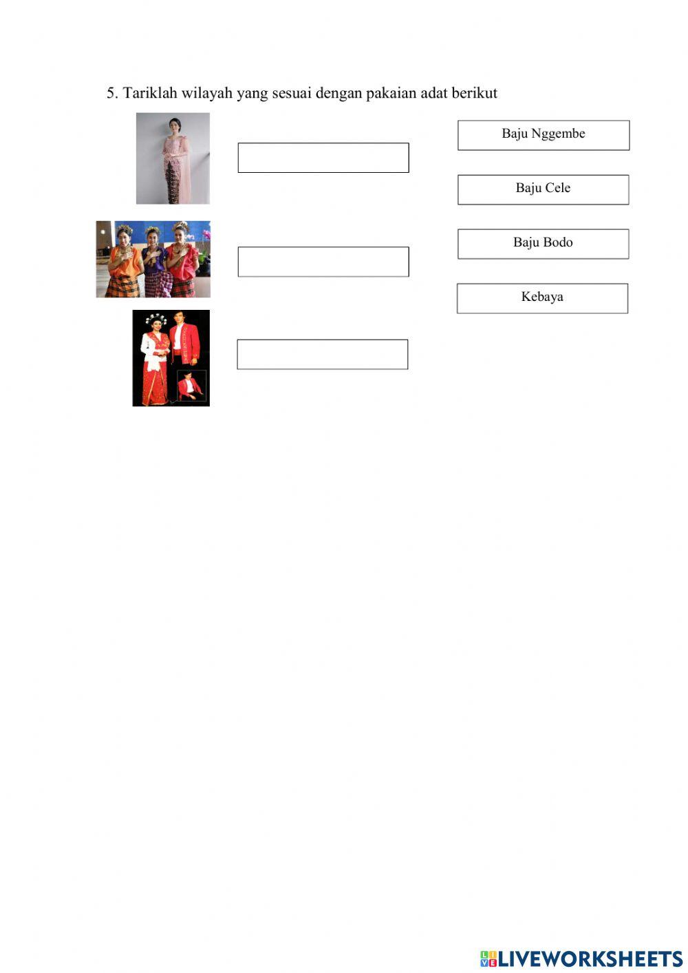 Karakteristik Budaya Bangsaku worksheet | Live Worksheets