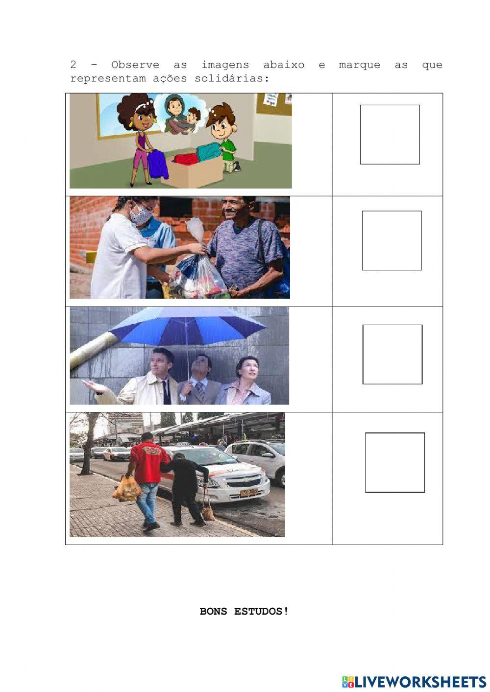 Solidariedade activity | Live Worksheets