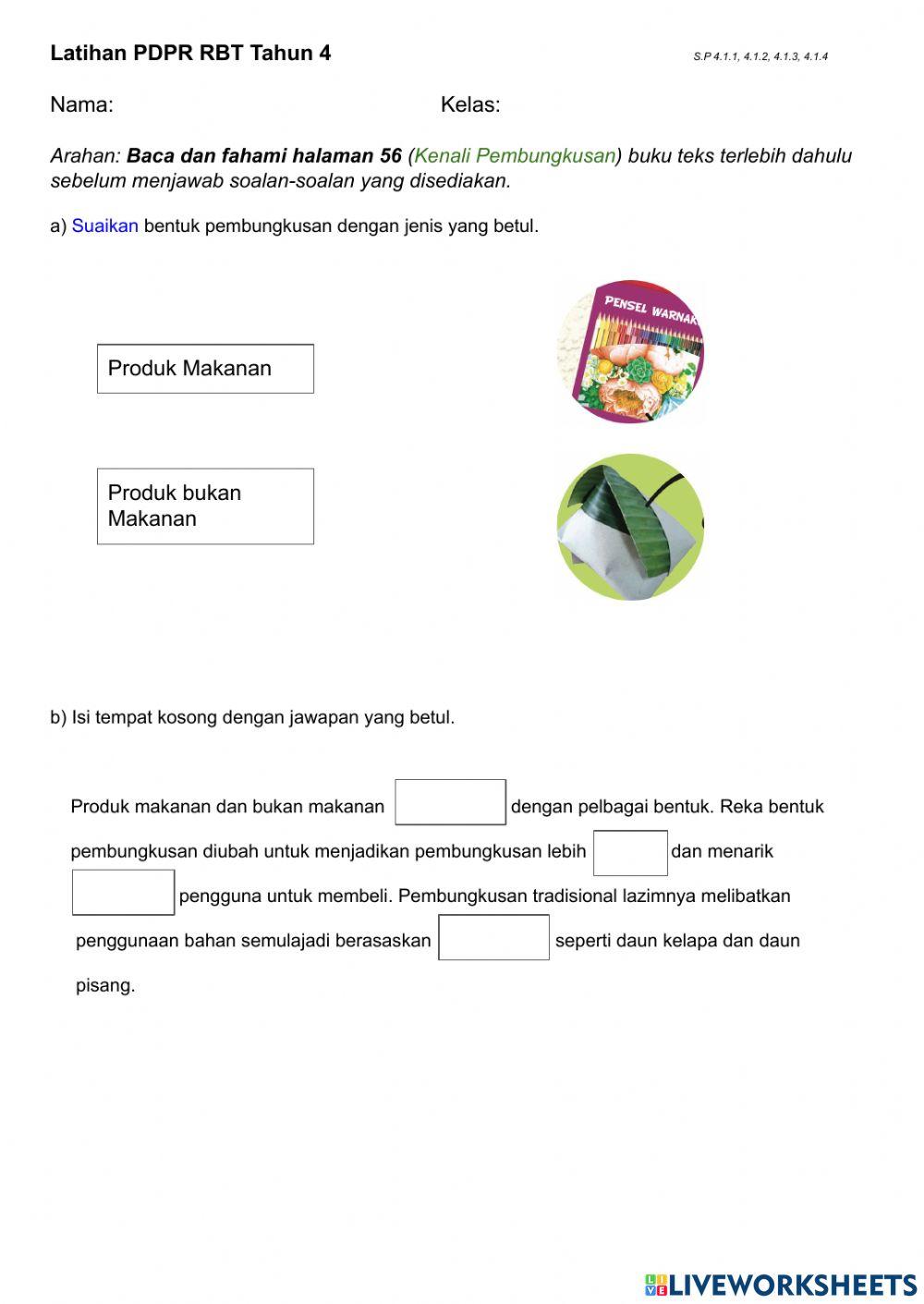 RBT T4 ms56-58 worksheet | Live Worksheets