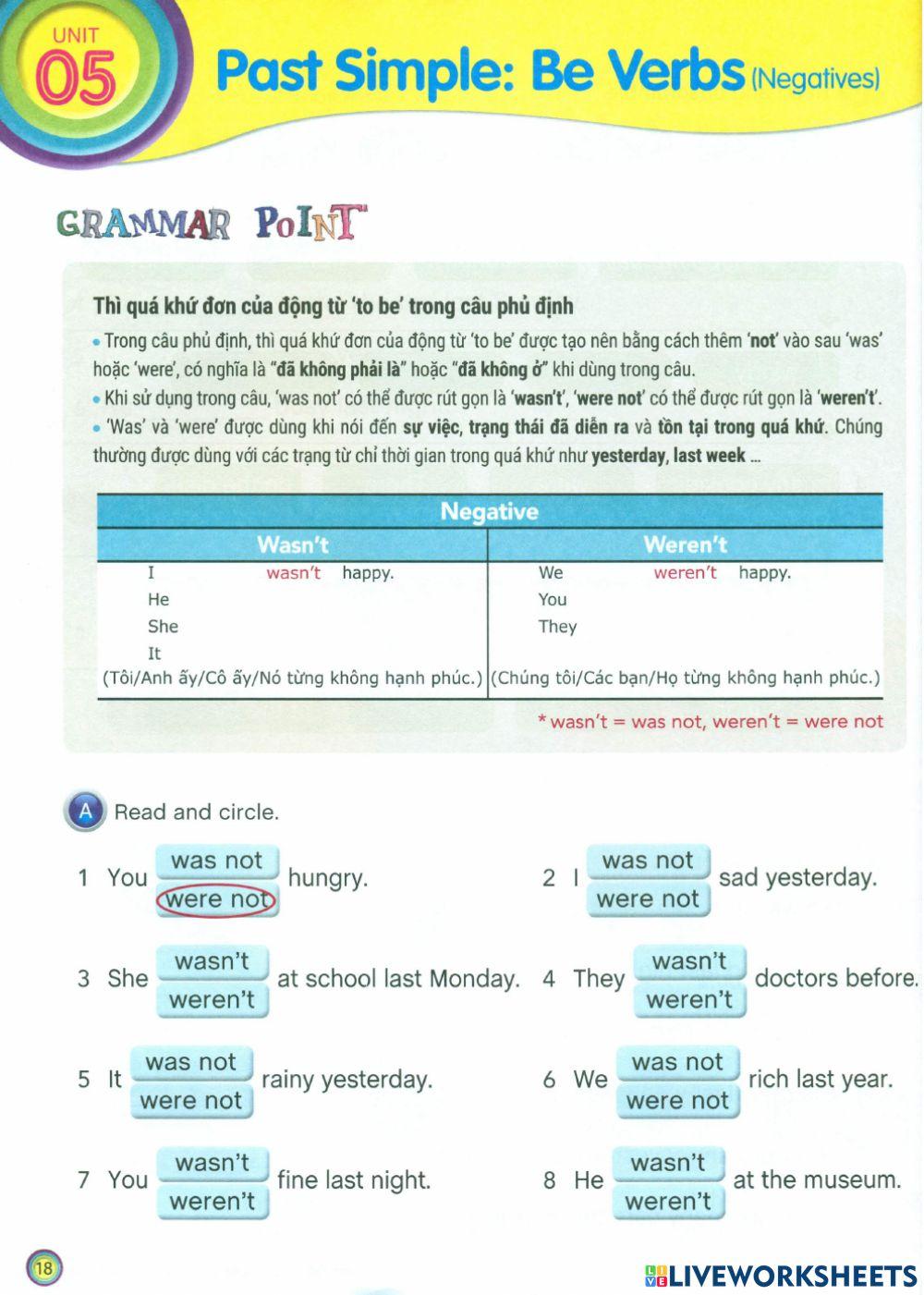Basic Grammar 2 - Unit 5 online exercise for | Live Worksheets