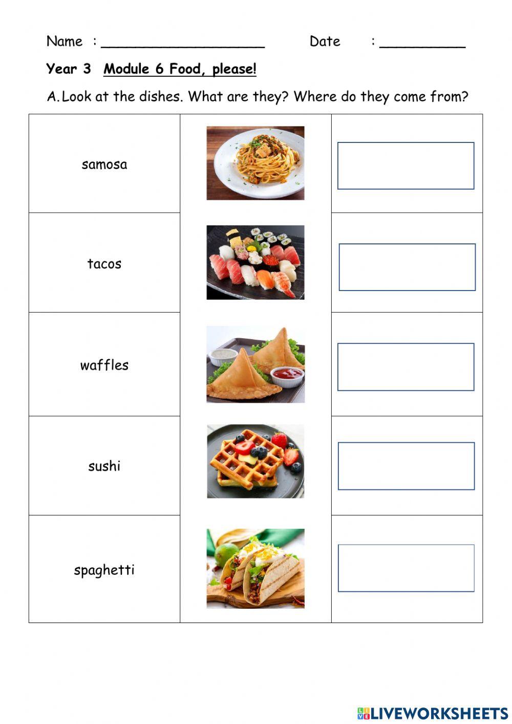 M6 Food, please! | Free Interactive Worksheets | 1114212