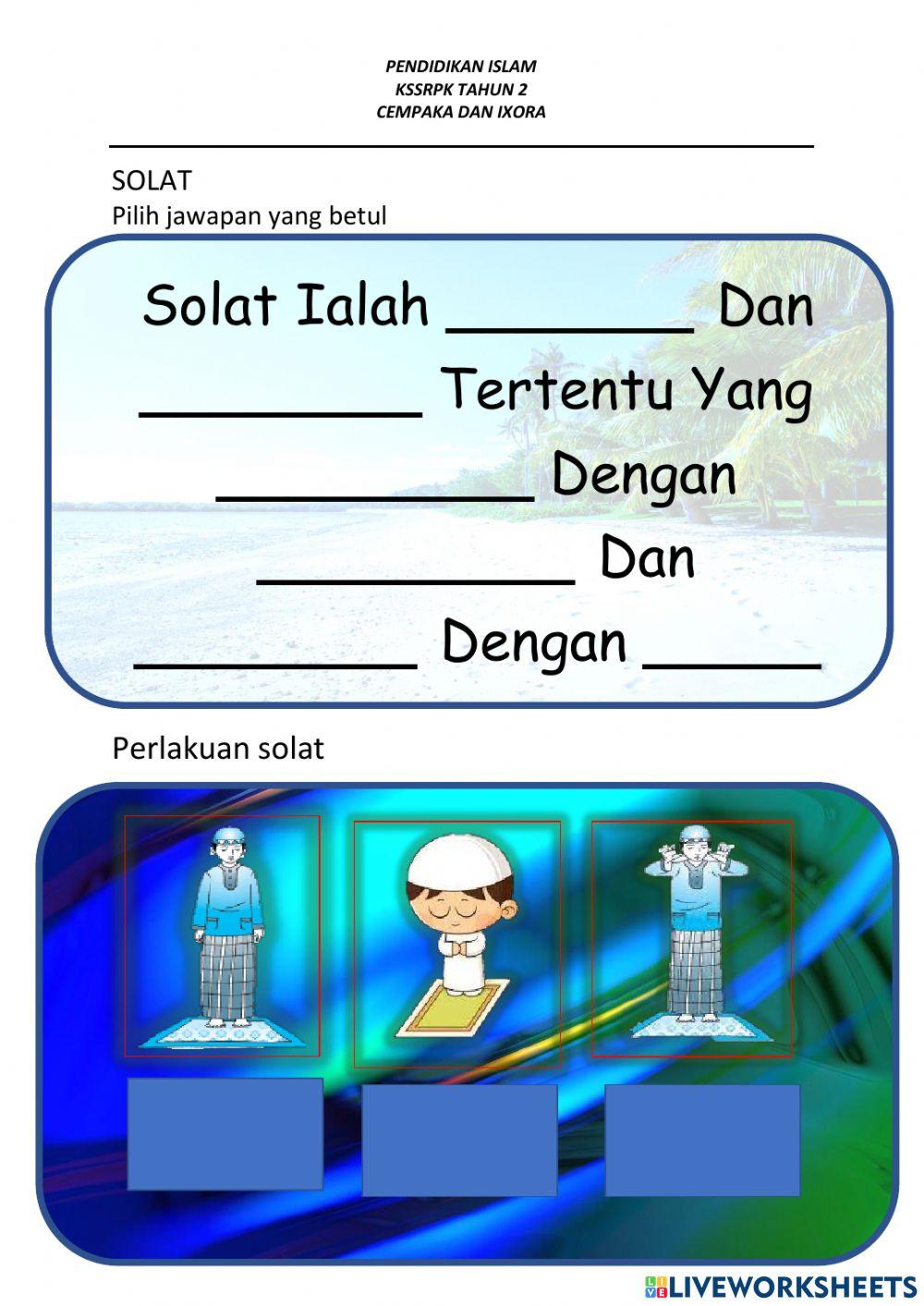 Solat interactive activity for CEMPAKA DAN IXORA | Live Worksheets