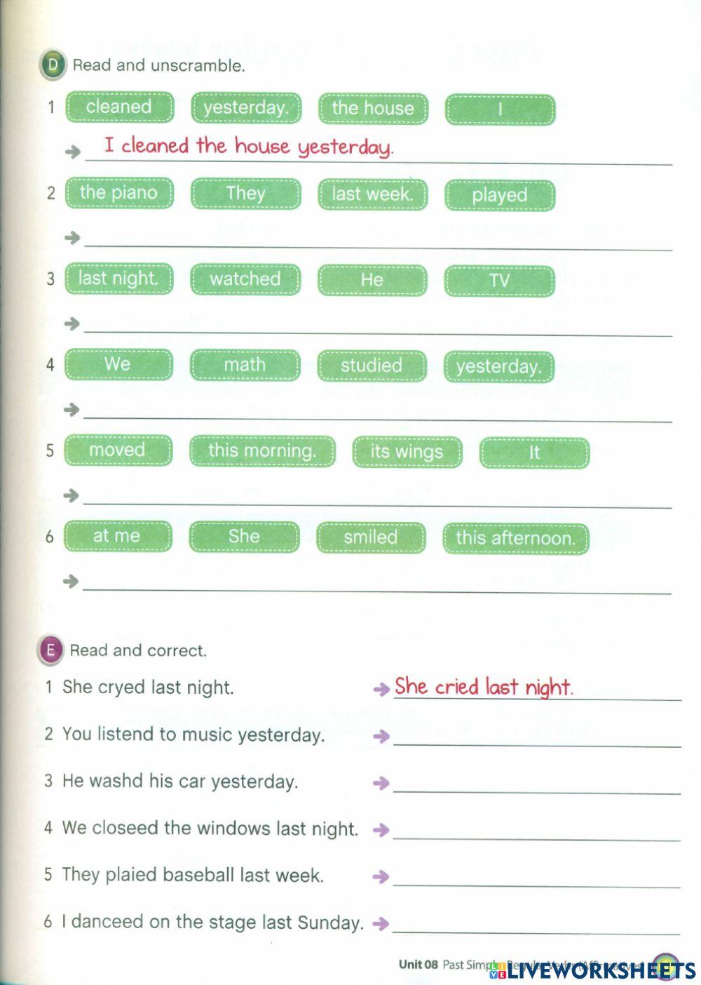 Basic Grammar 2 - Unit 8 online exercise for | Live Worksheets