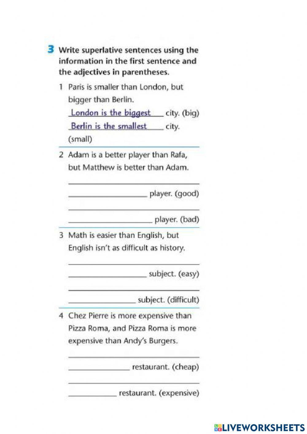 Mix exercise | Live Worksheets