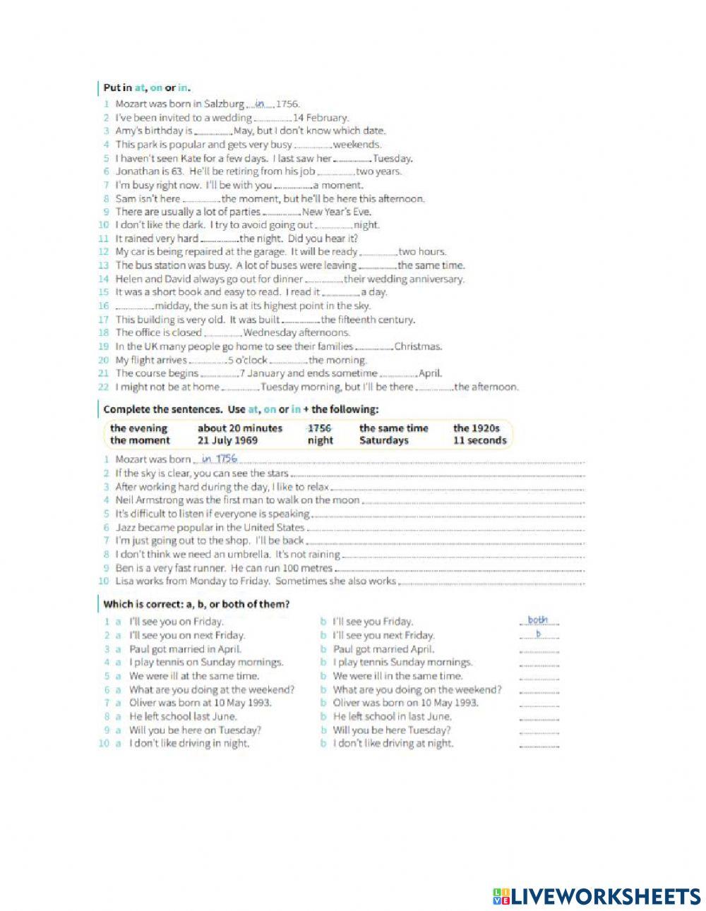 Time online exercise for 9 | Live Worksheets
