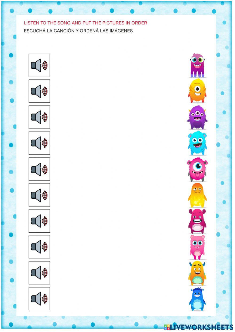 Guess the monster activity | Live Worksheets