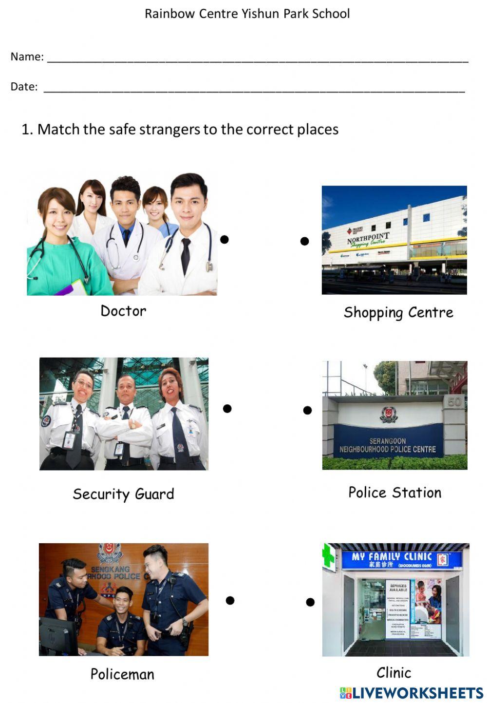 Stranger Safety | Free Interactive Worksheets | 1115918