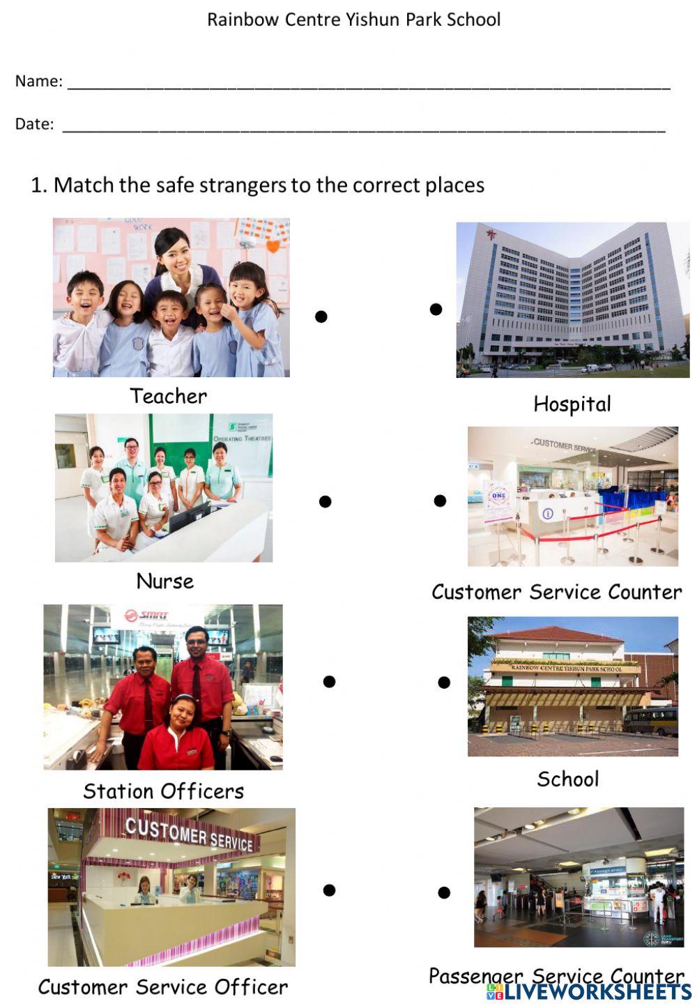 Stranger Safety | Free Interactive Worksheets | 1115918