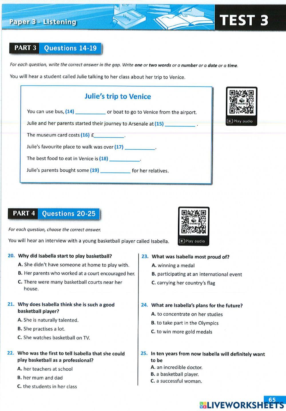 3110478 | Simply Pet Test 3: Listening