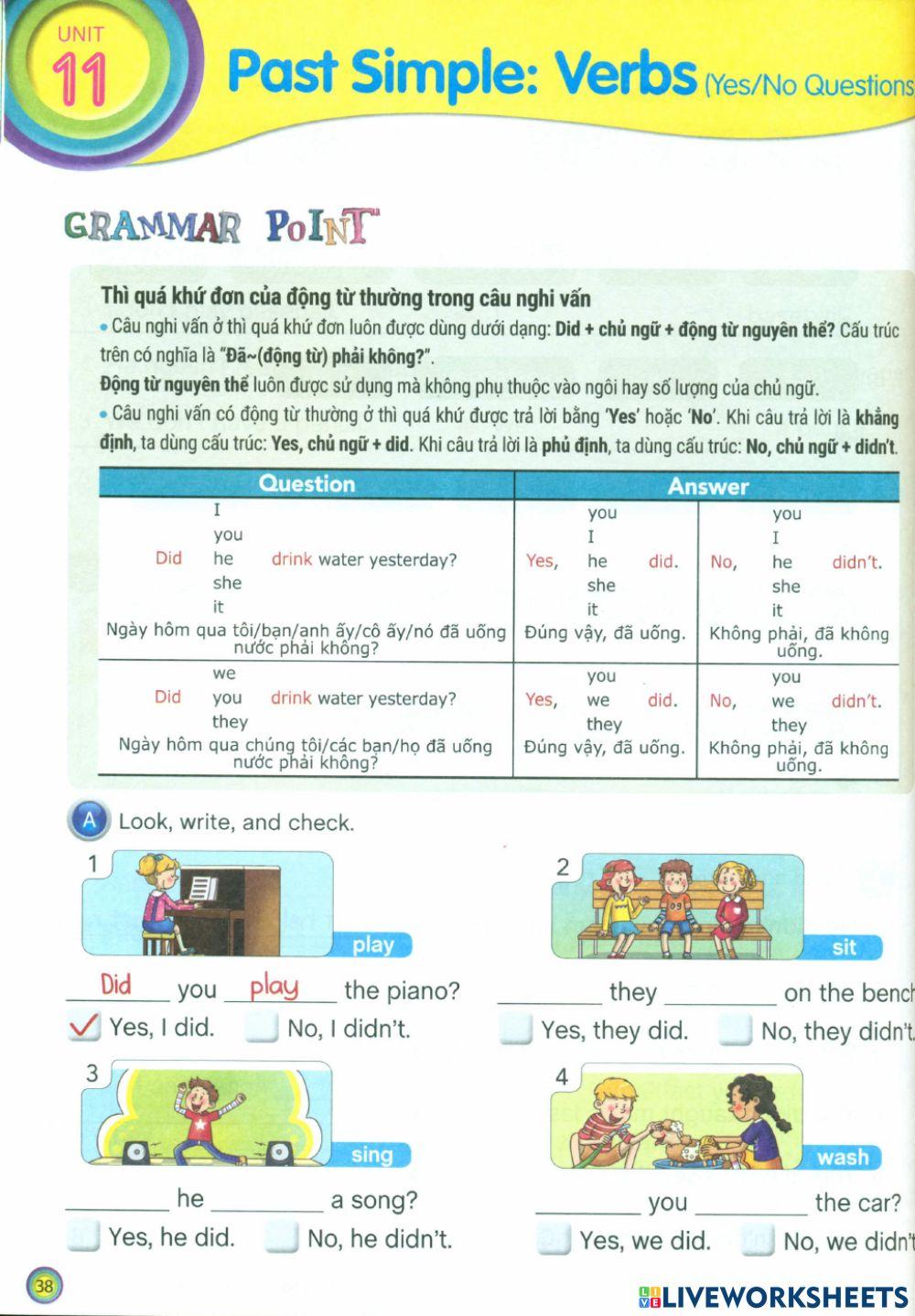 Basic Grammar 2 - Unit 11 online exercise for | Live Worksheets
