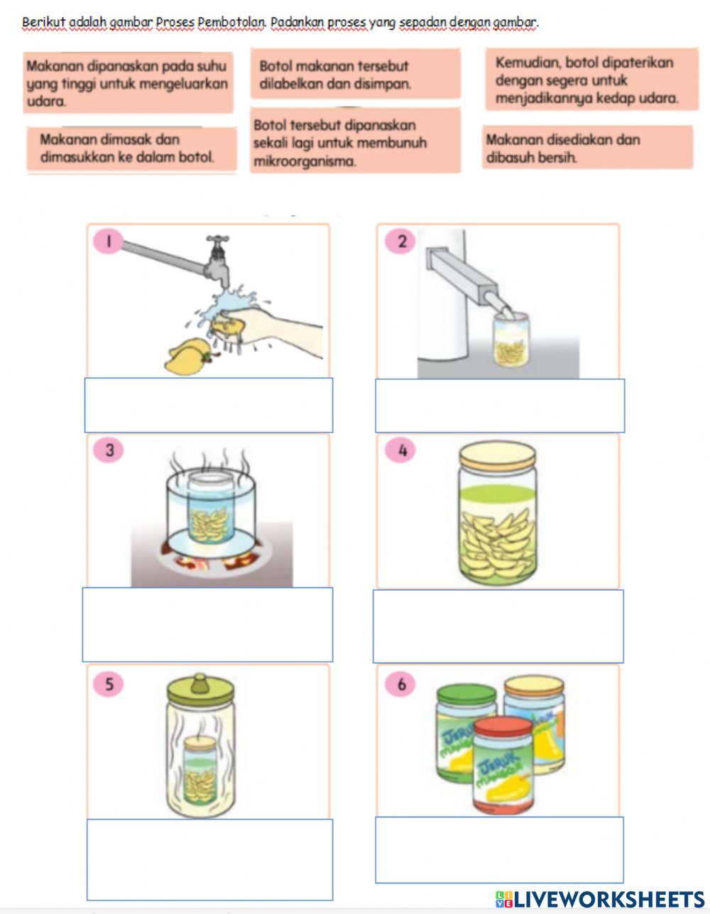 Pengawetan makanan free activity | Live Worksheets