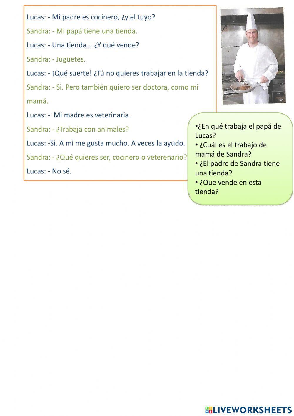 Las profesiones | Free Interactive Worksheets | 1116682