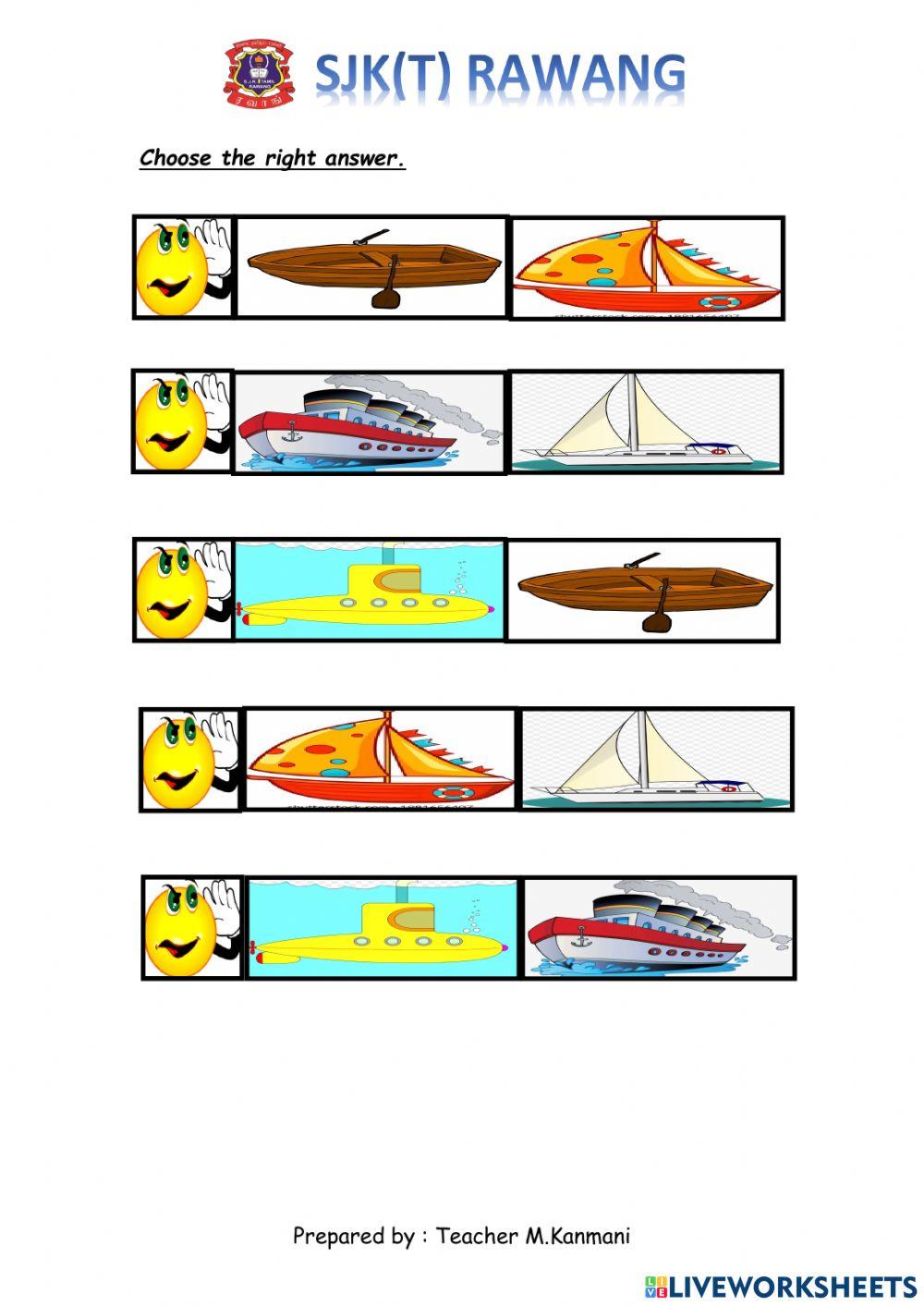 Water Transportation online exercise | Live Worksheets