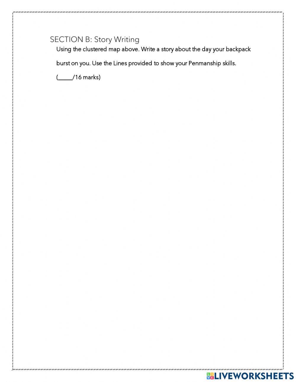 Creative Writing Liveworksheets 1116725