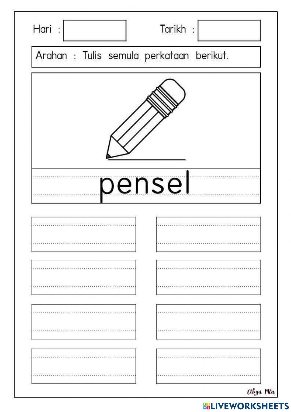 Bahasa online worksheet for PRA | Live Worksheets