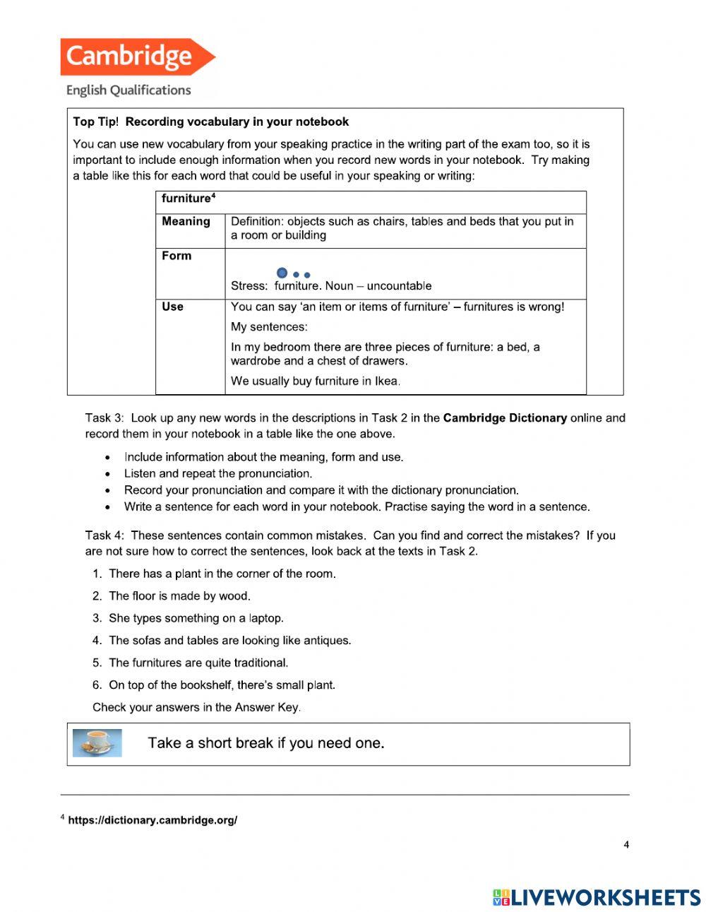 Speaking practice test B1 online exercise for | Live Worksheets