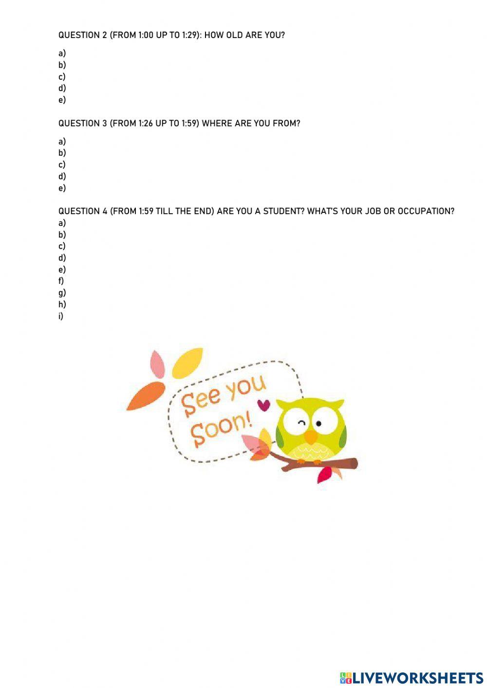 Introductions | Free Interactive Worksheets | 1118014