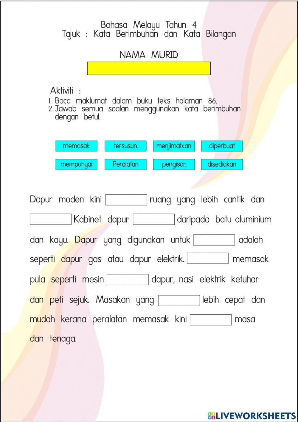 Kata Berimbuhan 1118174 | Dayang Siti Khadijah Binti