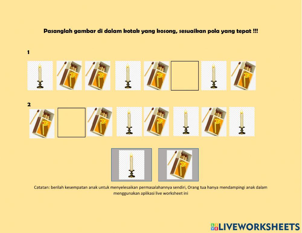 Memasangkan gambar | Live Worksheets