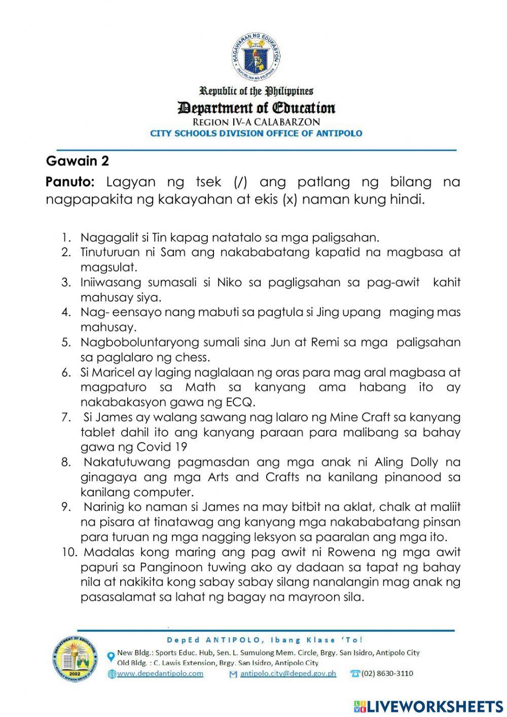 Q4,ESP-Gr2-LAS-… | Free Interactive Worksheets | 1118987