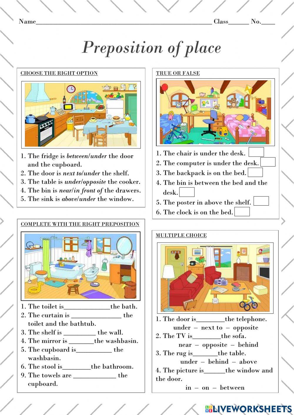 Preposition of place online exercise for | Live Worksheets