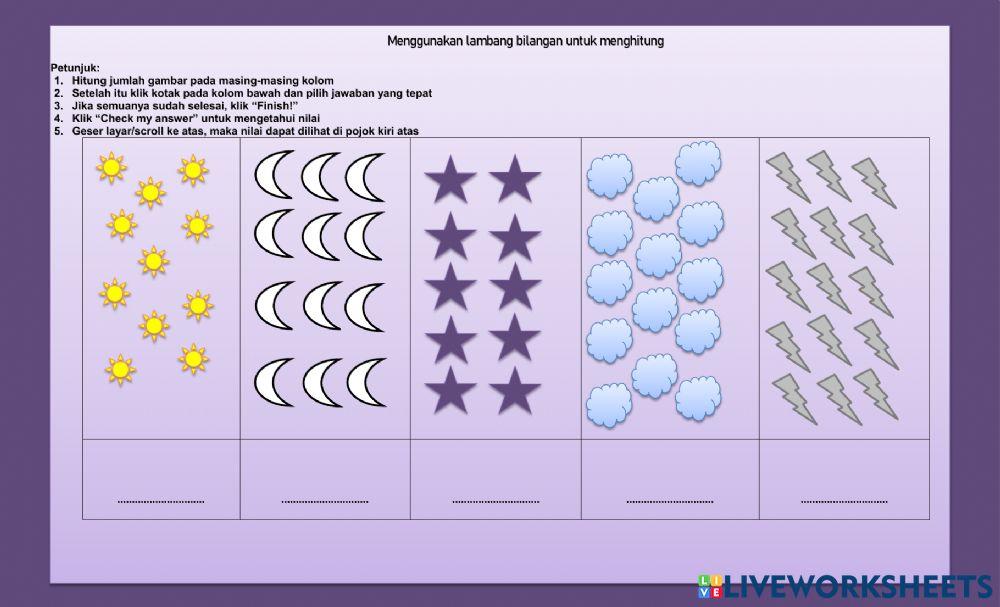 Berhitung online activity | Live Worksheets