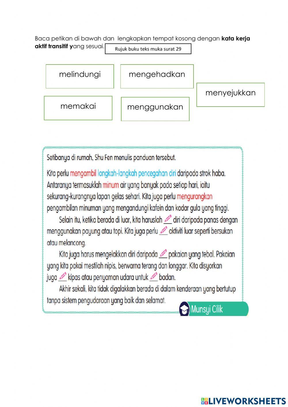 Bahasa Melayu Tahun 5 Online Activity For GRADE5 Live Worksheets bahasa-melayu-tahun-5-online-activity-for-grade5-live-worksheets
