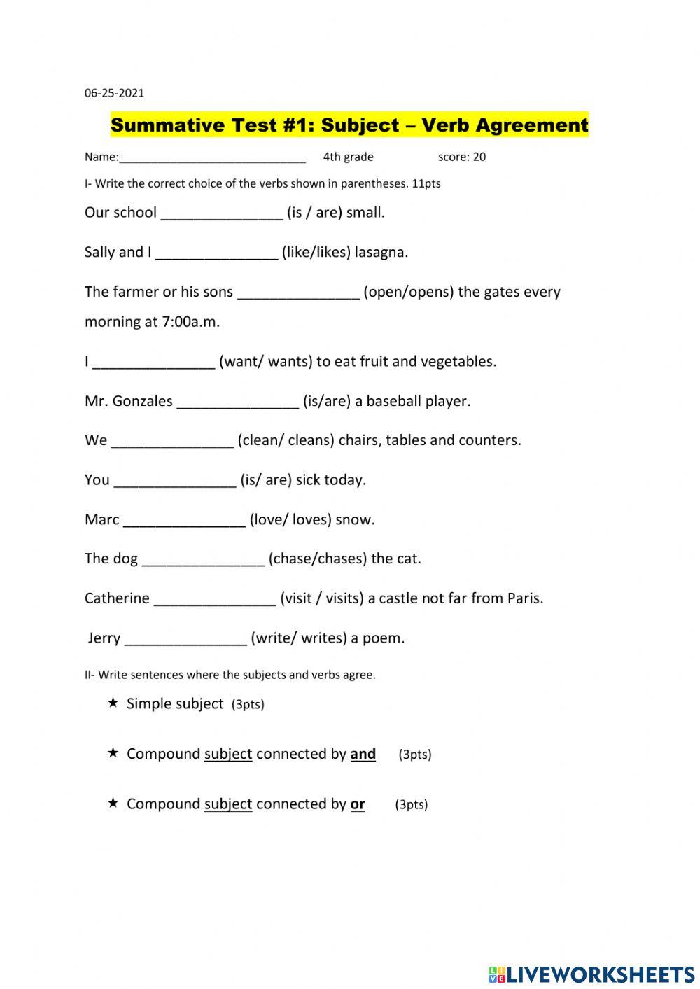 SVA TEST 1 3126255 | teacherdaniela25 | LiveWorksheets