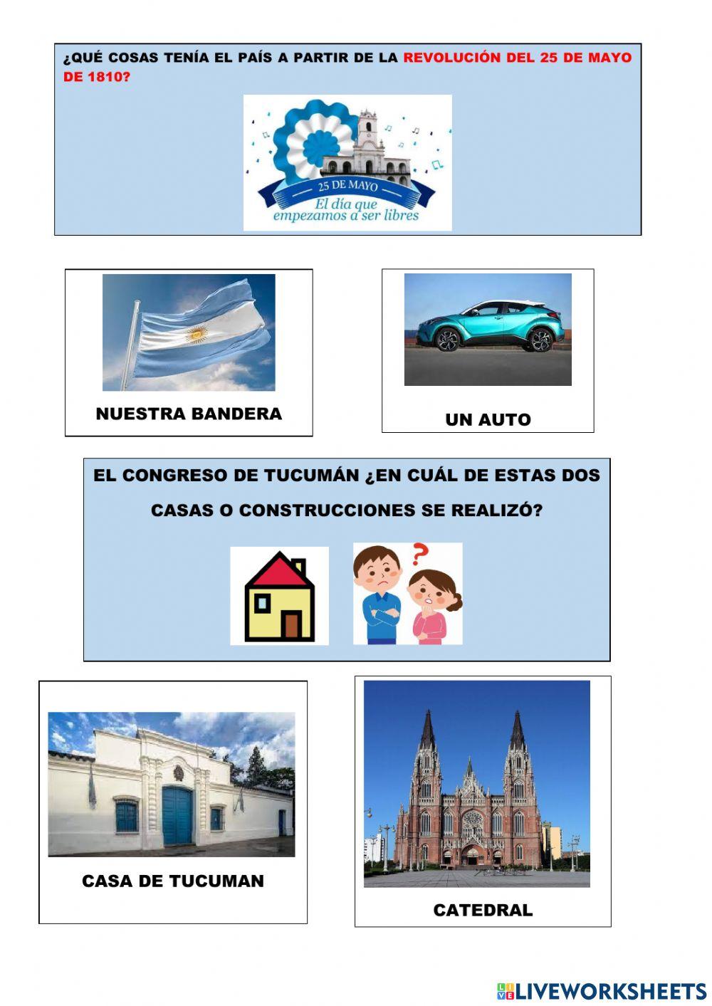 Dia de la independencia interactive worksheet | Live Worksheets