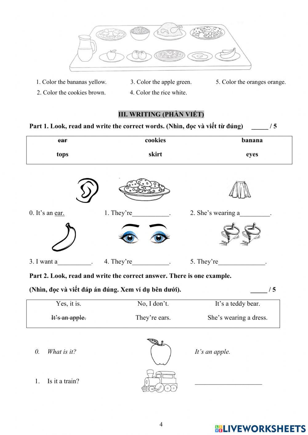 Grade 1 - Test 2 worksheet | Live Worksheets
