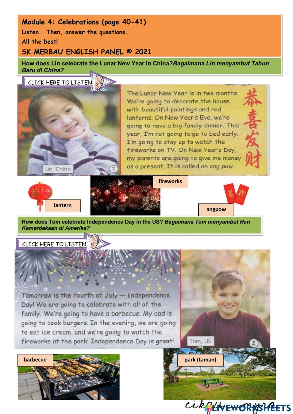 Year 4 Module 4… | Free Interactive Worksheets | 1120987