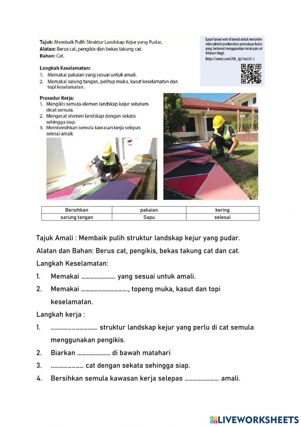 Tugasan Landskap worksheet for T5 | Live Worksheets