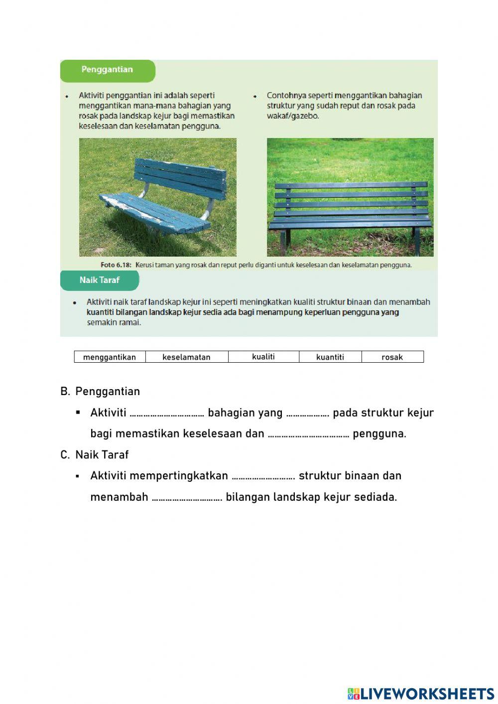 Tugasan Landskap worksheet for T5 | Live Worksheets